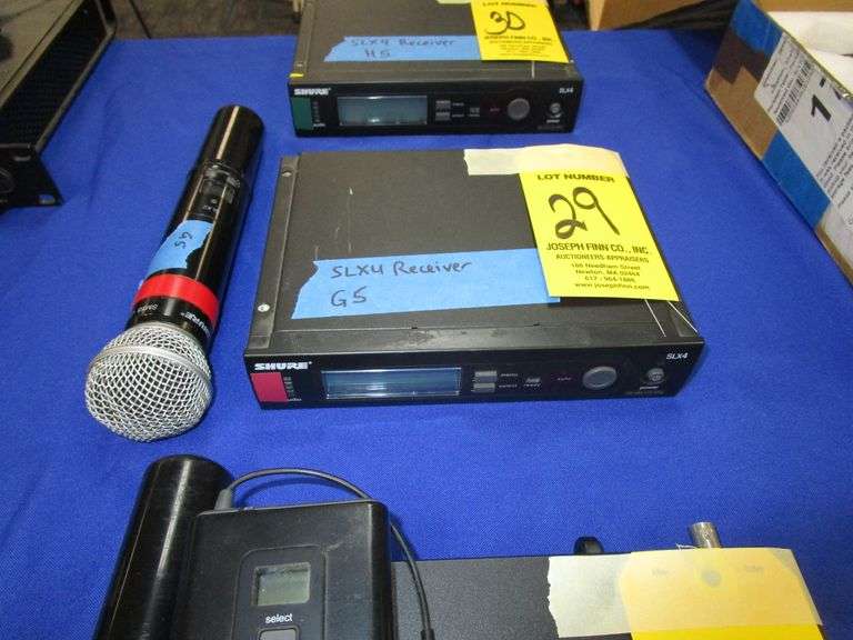 Shure SLX4 Receiver G5 494 - 518 MHz w/ Handheld Mic - Joseph Finn Co ...