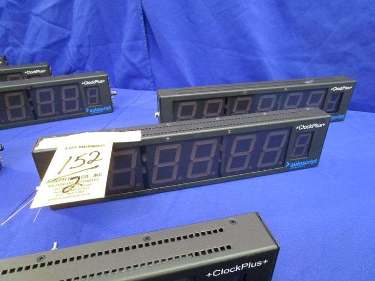 LOT (2) Autoscript Clock Plus Digital Clocks - Joseph Finn Co., Inc.