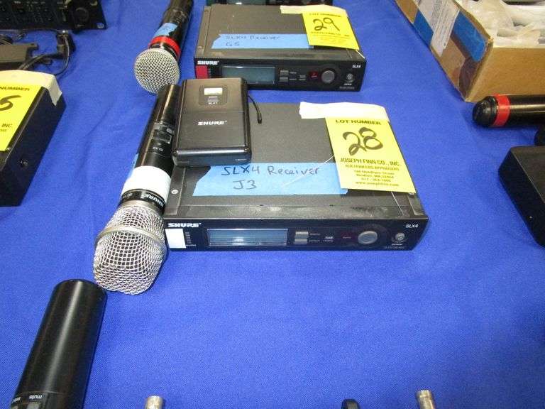Shure SLX4 Receiver J3 572 - 596 MHz w/ Handheld Mic - Joseph Finn Co ...
