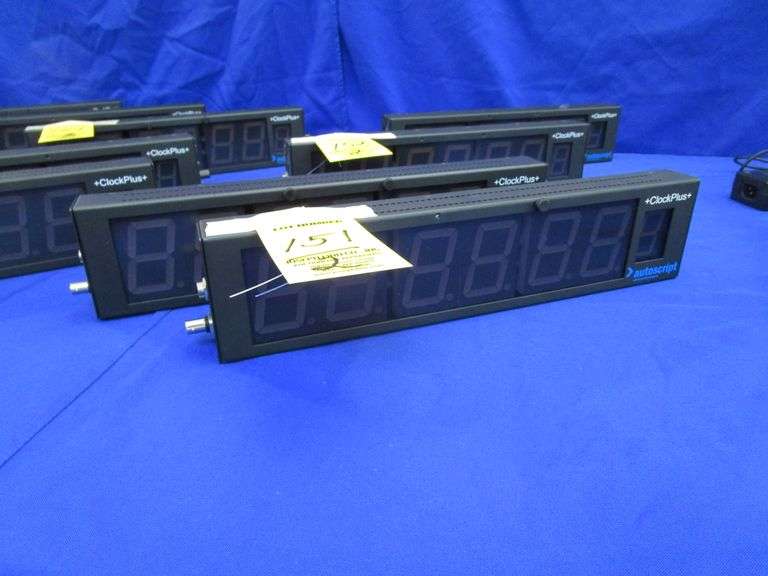 LOT (2) Autoscript Clock Plus Digital Clocks - Joseph Finn Co., Inc.