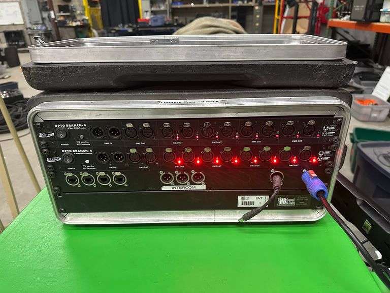 Elation Opto Branch-4 | 4 way DMX Booster Lighting Support Rack 2x DMX ...
