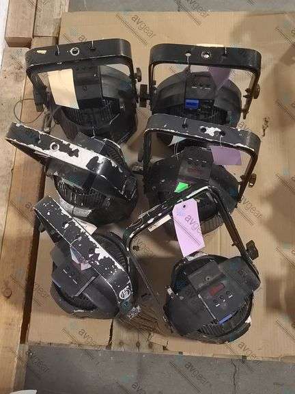 (6) Elation Opti Tri Par LED Lights (Black) - Joseph Finn Co., Inc.