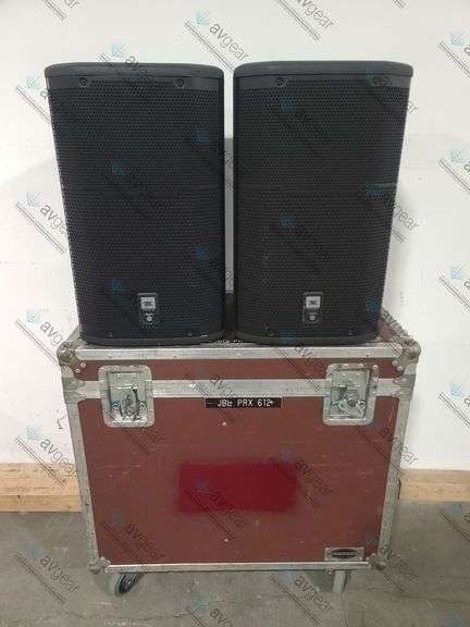(2) JBL PRX612M Powered Speakers in Wheeled Road Case - Joseph Finn Co ...