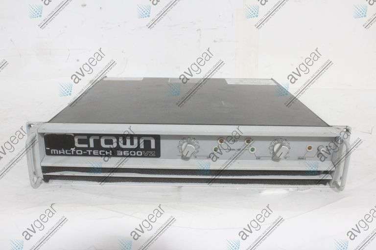 Crown Macro-Tech 3600VZ Power Amplifier (Power Failure) - Joseph Finn ...