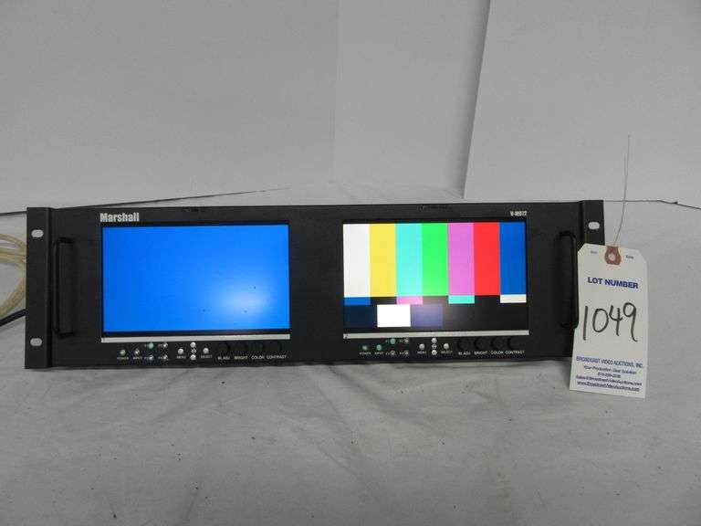 Marshall V-MD72 Dual 7" High Resolution LCD Rack Monitor SDI/HD w/AC ...