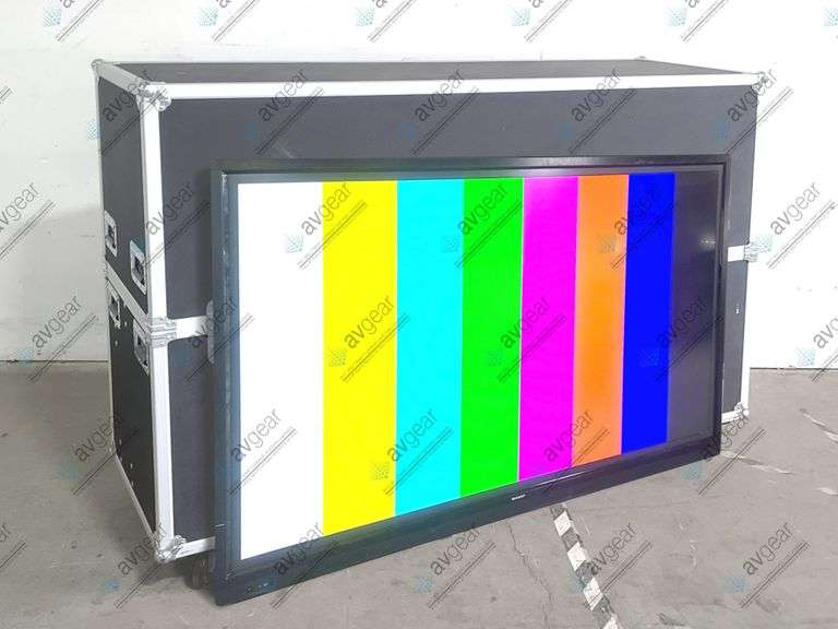 Sharp PN-L703B LCD Monitor in Wheeled Road Case - Joseph Finn Co., Inc.