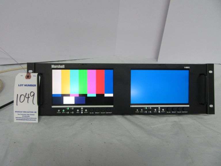 Marshall V-MD72 Dual 7" High Resolution LCD Rack Monitor SDI/HD w/AC ...