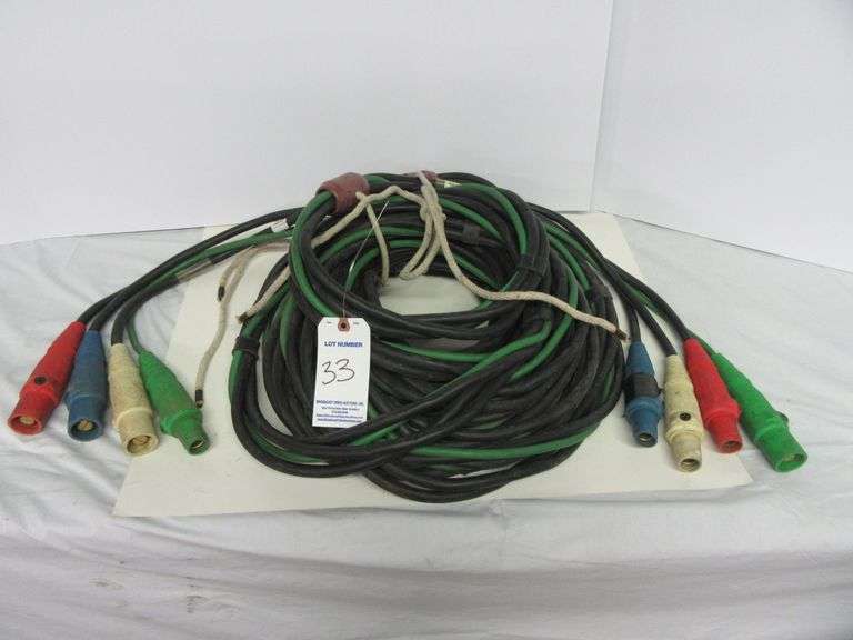 CAM Lock 2/0 AWG 50' Entertainment,Generator Power Cables 4 Cable Set ...