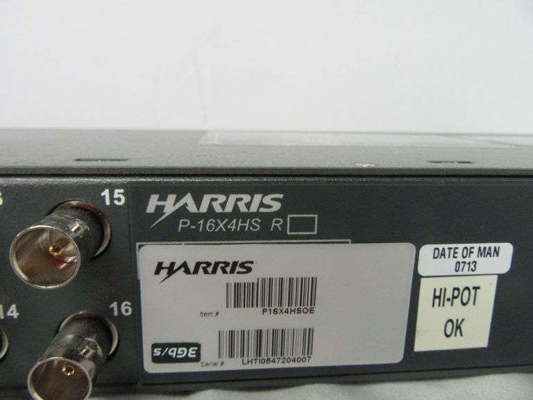 Harris Leitch Panacea 16x4 HS 3G Video Router Switcher - Joseph Finn Co ...