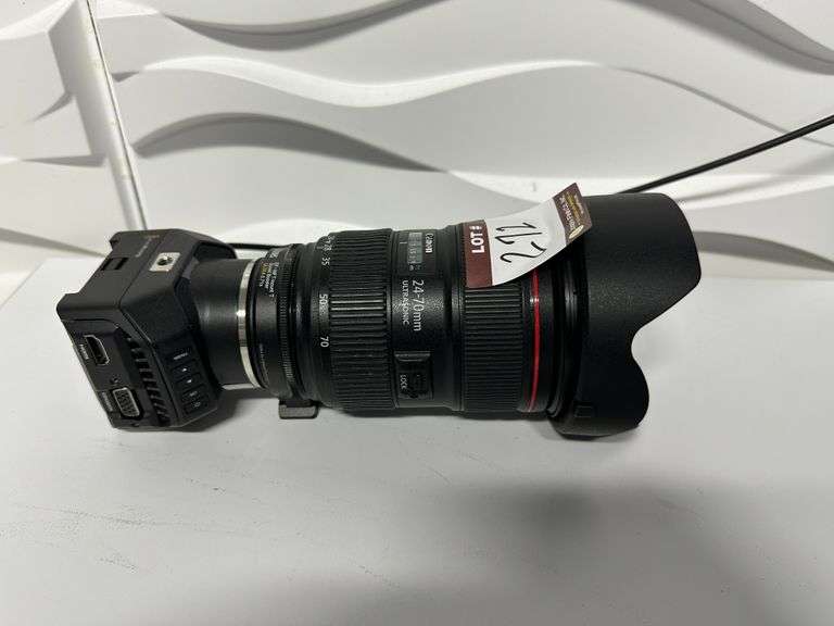 LOT Blackmagic Micro Studio Camera 4K, w/ Canon 24-70 mm Ultra Sonic ...