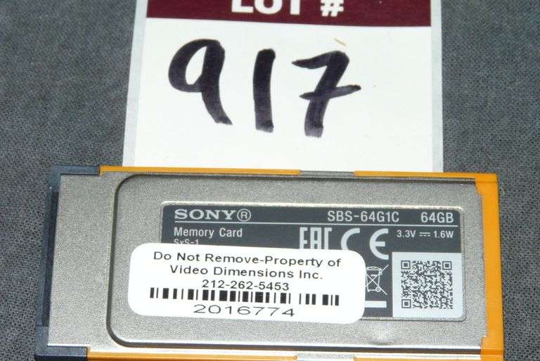 Sony SBS-64G1C 64GB SxS Memory Card - Joseph Finn Co., Inc.