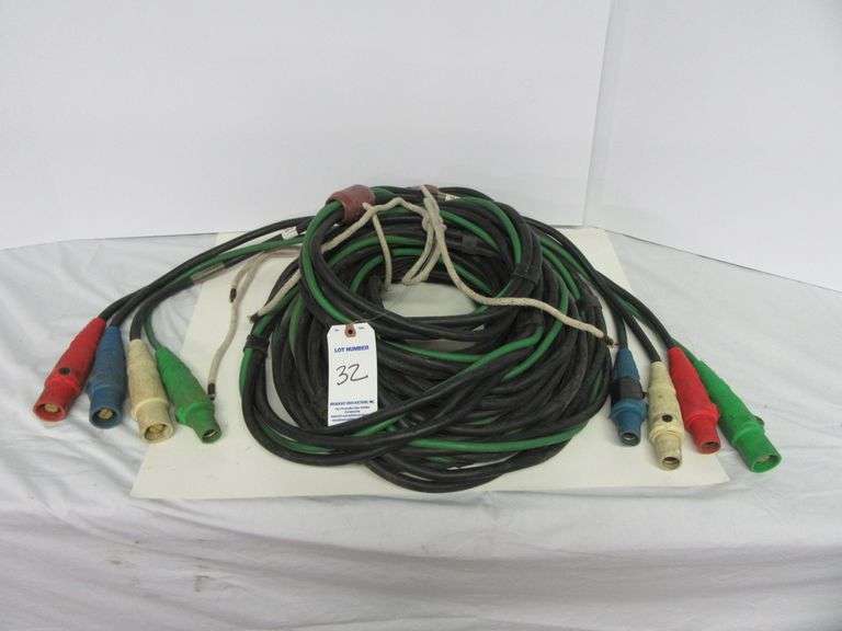 CAM Lock 2/0 AWG 50' Entertainment,Generator Power Cables 4 Cable Set ...