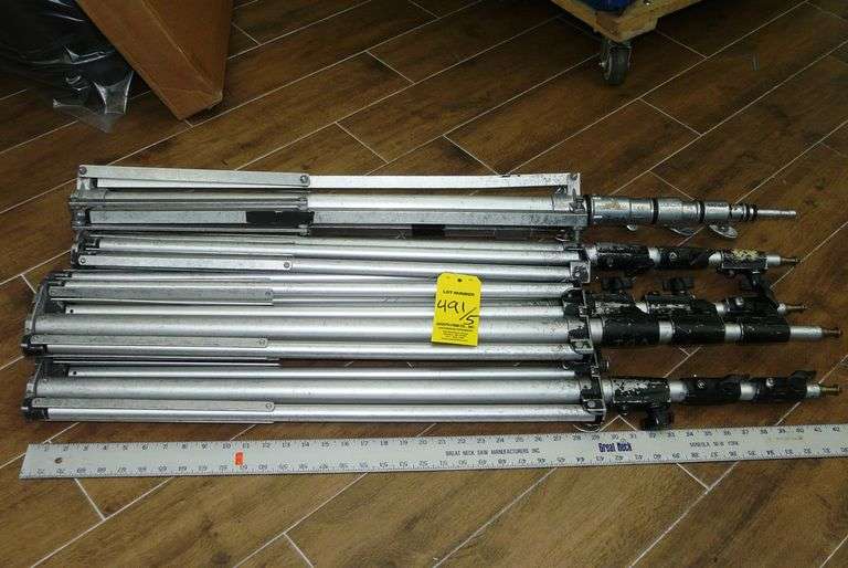 Lot (5) Assorted Tall Height Light Stands - Joseph Finn Co., Inc.