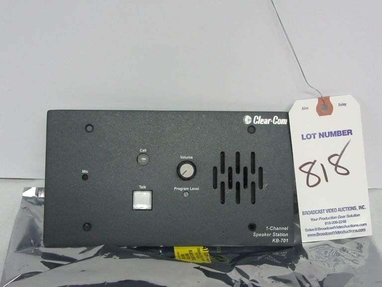 Clear-Com KB-701 One-Channel Speaker Station Flush Mount-90 Day ...