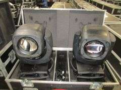 LOT Clay Paky Moving Lights w/ Bracket, Cables and Port. Road Case ...