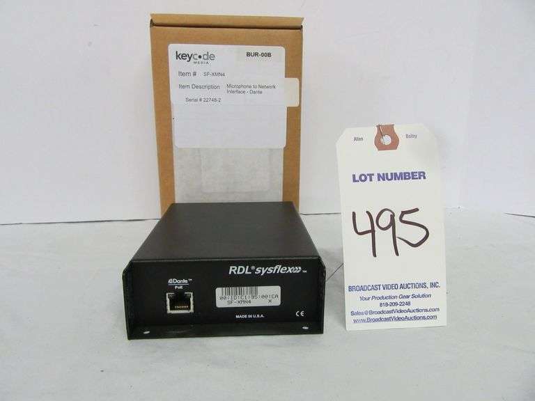 RDL Sysflex XMN4 Microphone to Network Interface - Dante- New in Box ...