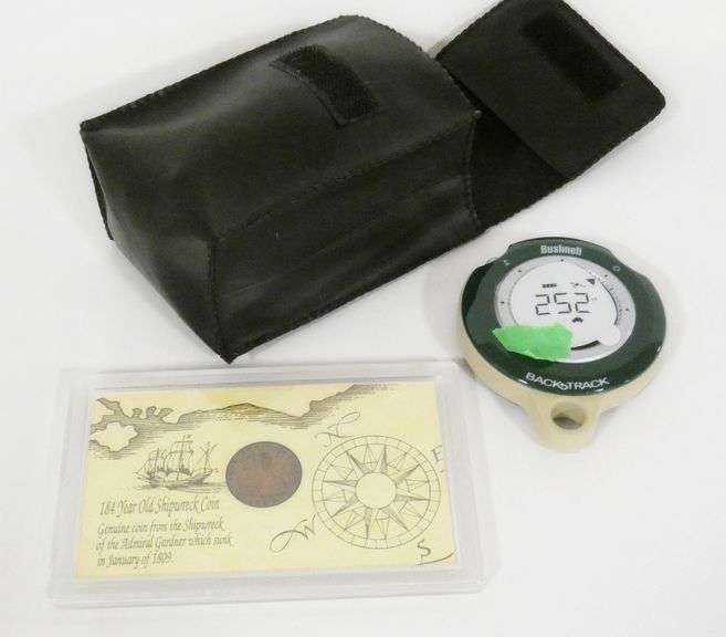 TWO WATCHES, COIN, COMPASS AND BACK TRACK - Gardner Galleries