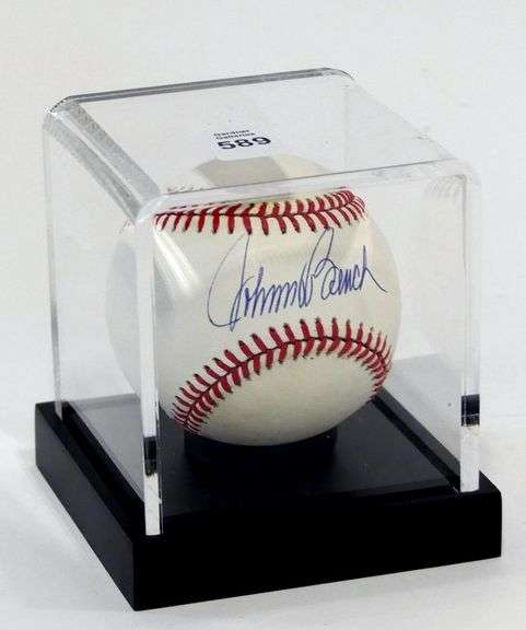 AUTOGRAPHED JOHNNY BENCH BASEBALL - Gardner Galleries