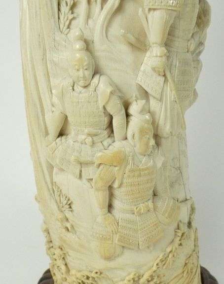 ANTIQUE ASIAN CARVED IVORY TUSK - Gardner Galleries