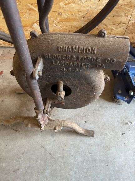 Champion forge blower - Gary Realty & Auction