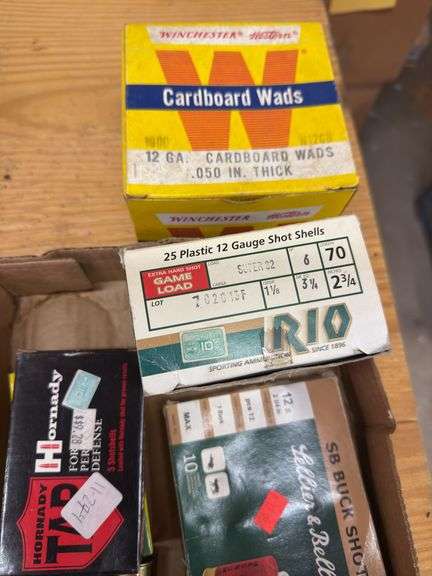 12ga shotgun shells, cardboard wads - Gary Realty & Auction