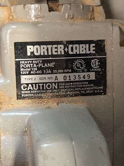 Porter cable porta plane - Gary Realty & Auction