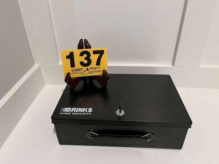 Brinks Security Box with Key 12.5" x 8.5" - Gary Realty & Auction