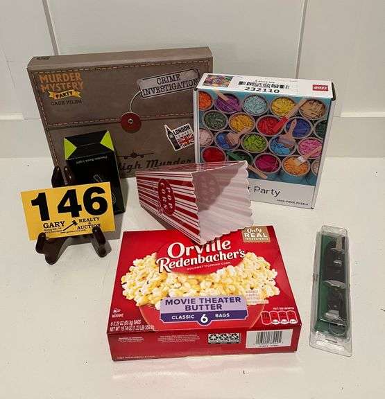 Family Game Night Basket, Includes: Murder Mystery Game, Puzzle ...