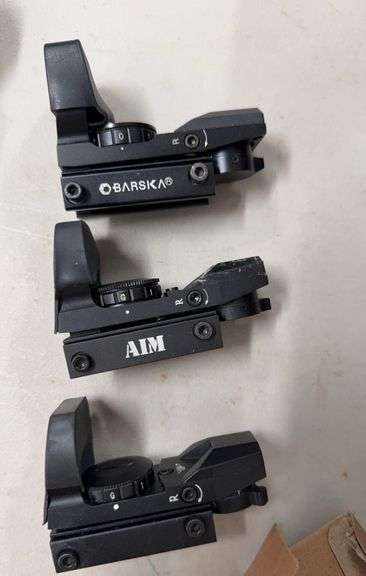 (3) red dot sights - Gary Realty & Auction