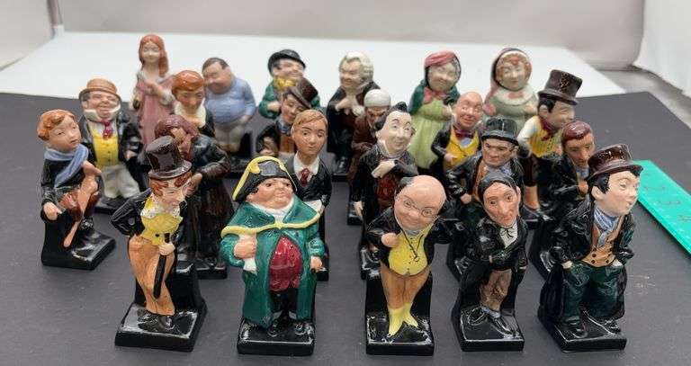 Set of 23 Royal Doulton Dickens character statues - Gary Realty & Auction