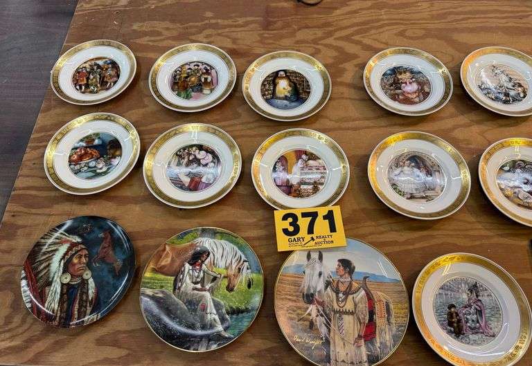 Hans Christian Anderson and Native American plates - Gary Realty & Auction