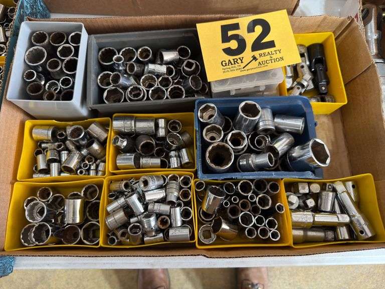Assorted sockets - Gary Realty & Auction