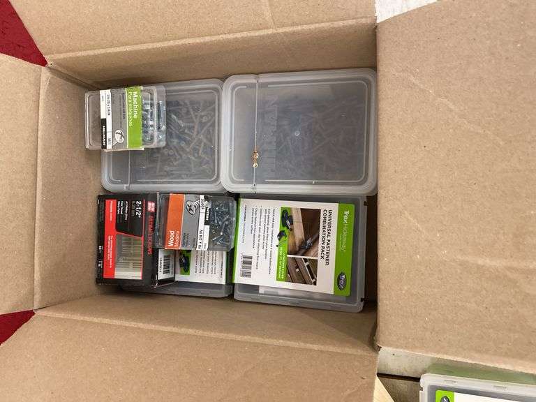 2 boxes Assorted hardware - Gary Realty & Auction