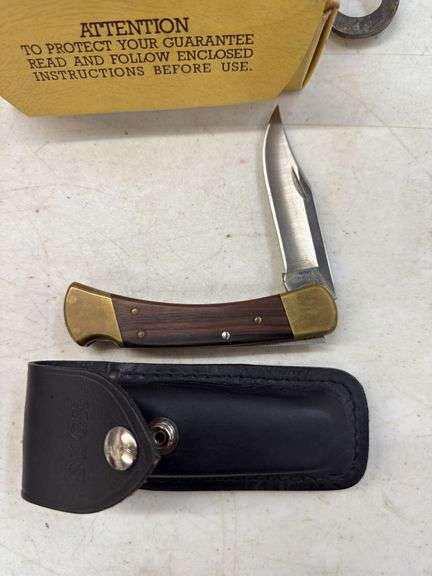 Buck folder, Damascus knives - Gary Realty & Auction