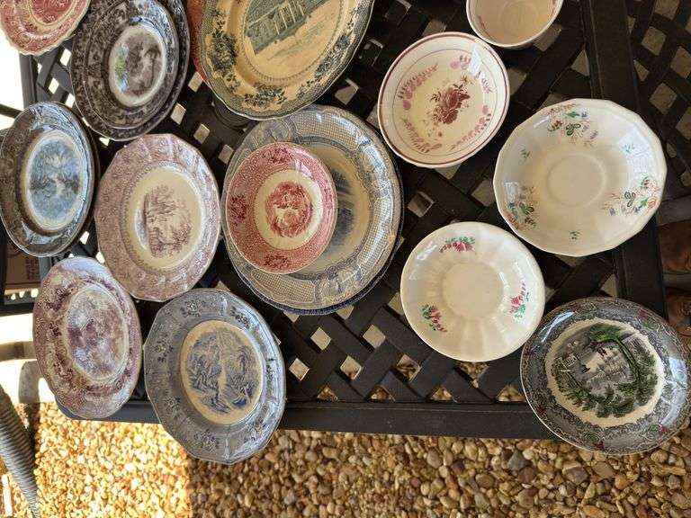 Assorted plates - Gary Realty & Auction