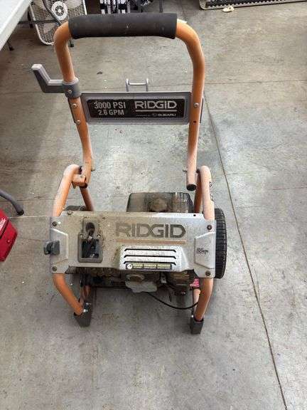 Rigid 3000psi pressure washer - Gary Realty & Auction