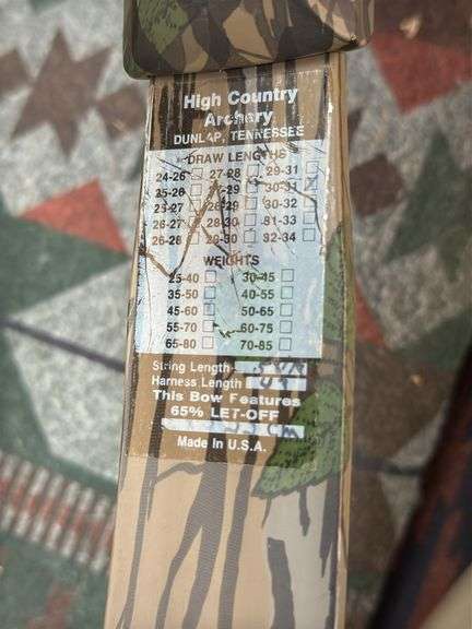 High country compound bow - Gary Realty & Auction