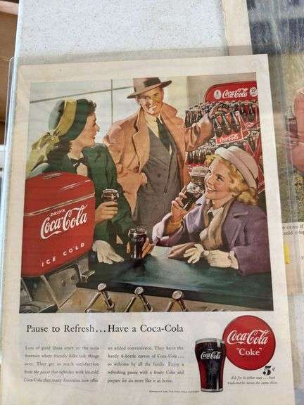 Coca Cola and other ads - Gary Realty & Auction