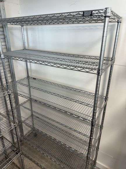 Rolling metal rack 48x18x76 - Gary Realty & Auction