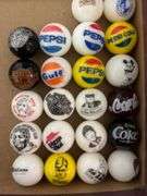 Assorted advertising marbles - Gary Realty & Auction