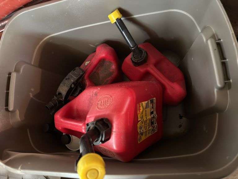 Gas cans - Gary Realty & Auction