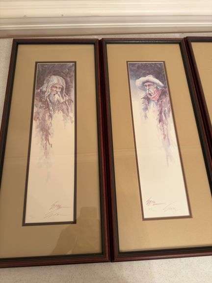 (4) Larry Greer prints 11x25 - Gary Realty & Auction