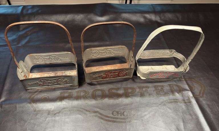 Pepsi and royal crown drink carriers - Gary Realty & Auction