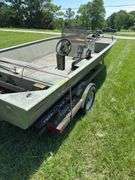 18’ 60” Pro weld Nova ultra Jon boat - Gary Realty & Auction