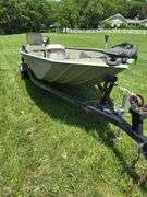 18’ 60” Pro weld Nova ultra Jon boat - Gary Realty & Auction