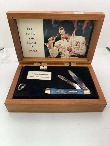 Case Elvis trapper with music box - Gary Realty & Auction