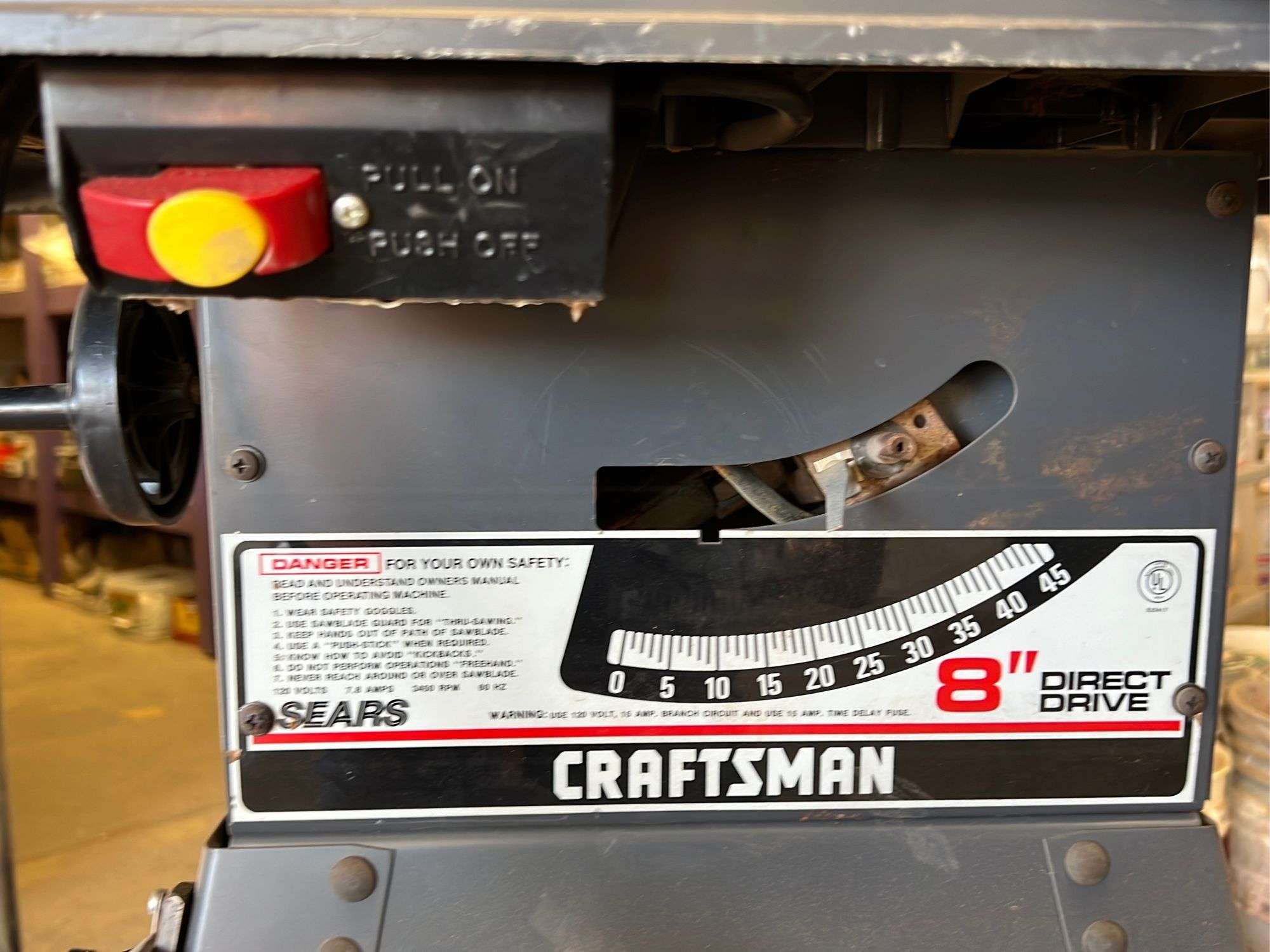 Craftsman 8 inch direct drive table saw store