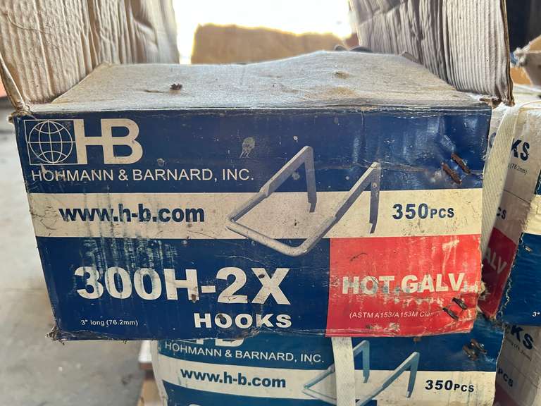 Hohmann & Barnard Hooks, Anchors, MBCI Clips, Roof Deck Fasteners - Gavel Roads Online Auctions
