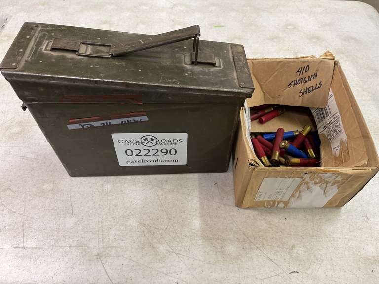 Empty Ammo Canister & Box of 410 Shotgun Shells - Gavel Roads Online ...