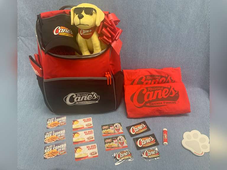 Raising Cane's Boxed Combo and Backpack Bundle - Gavel Roads Online ...